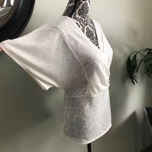 Tops | Sheer White Top Ml | Poshmark